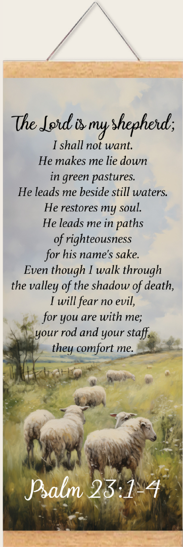Scroll The Lord Is My Shepherd; Psalm 23:1-4 - Palabra De Dios