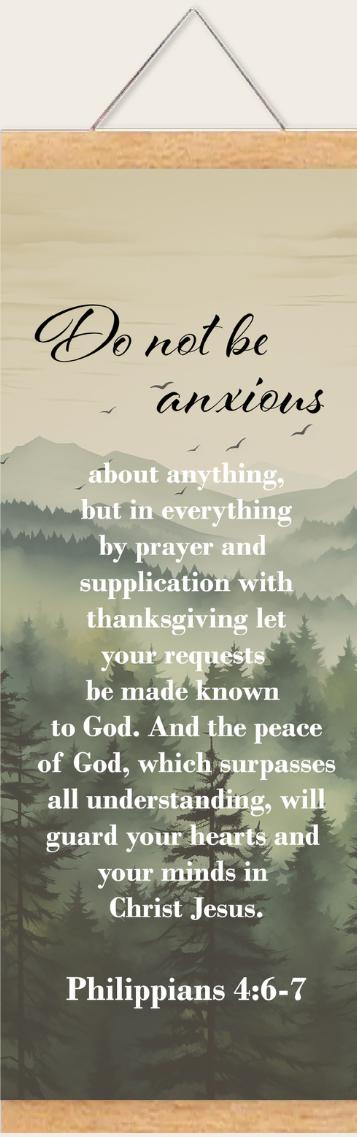 Scroll Do Not Be Anxious; Philippians 4:6-7 - Palabra De Dios